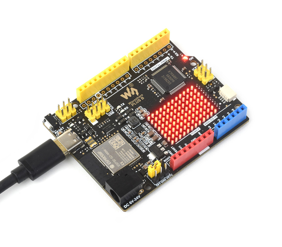 WAVE-26717 R7FA4 PLUS B Development Board, Based on R7FA4M1AB3CFM, Equipped with ESP32-S3FN8 ...