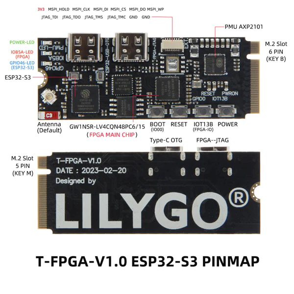 Lilygo T-FPGA with Lilygo T-FPGA Shield