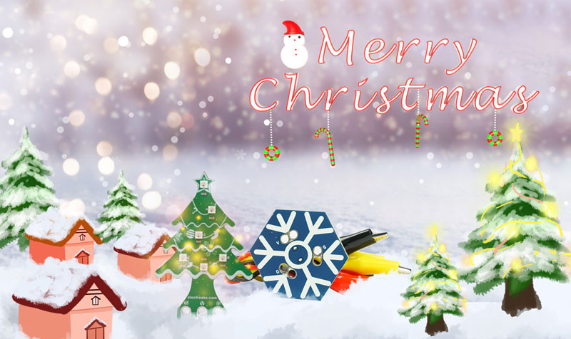 micro:bit Christmas kits (Christmas Tree Rainbow LED and Snowflake Buzzer)