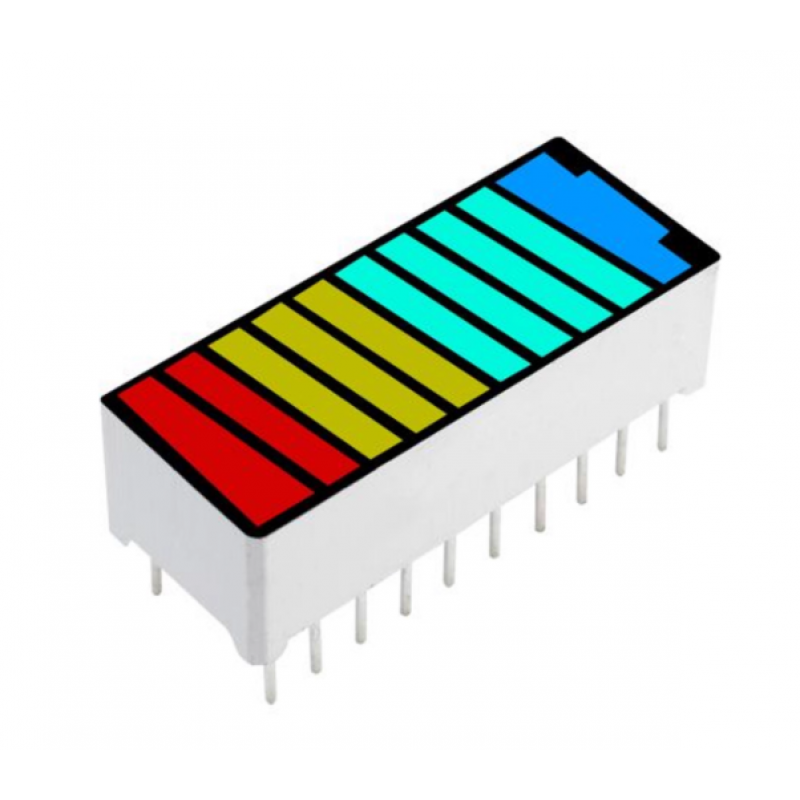 CX104RYGB 10-Segment 4-Color LED Battery Level Display (DIP-20)